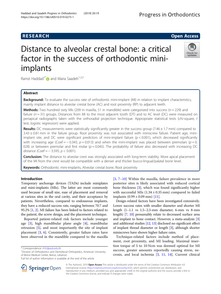 Implant Distance From Crest Prog Orth | PDF | Dental Implant | Tooth