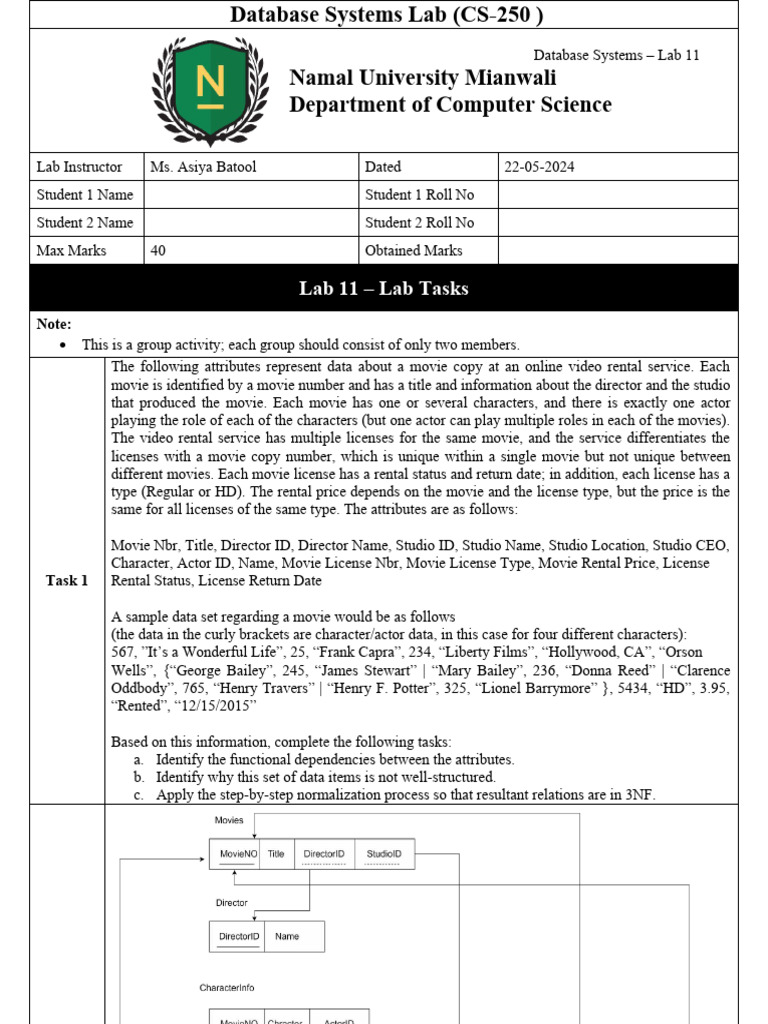664dad4e64526DB Lab11 LabTasks | PDF | Computers
