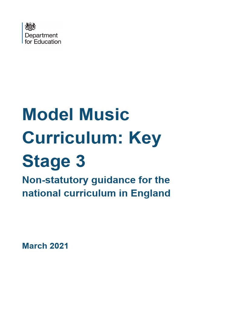 Model Music Curriculum Key Stage 3 | PDF | Chord (Music) | Musical Notation