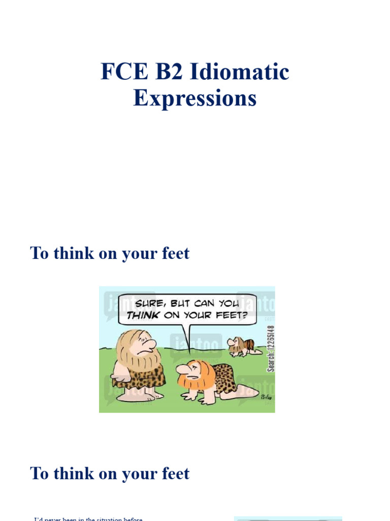 FCE B2 Idiomatic Expressions | PDF