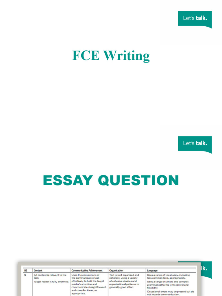 FCE Writing | Download Free PDF | Sibling | Teachers