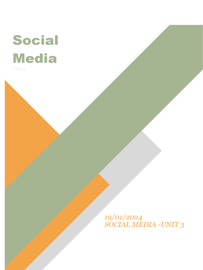 Social Media - Unit 3 SmallBsuiness. UPDATED VERSION | PDF | Social ...