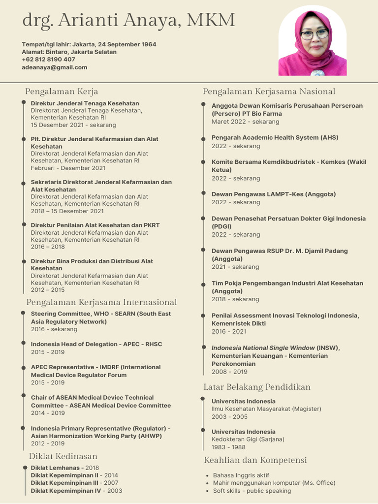 CV Arianti Anaya | PDF | Bisnis