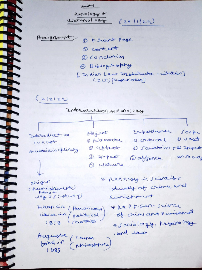 Penology Notes PDF Sessional | PDF