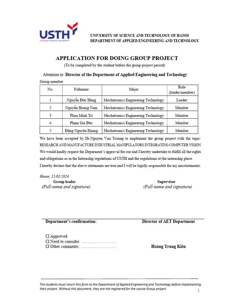 Application Form Group Project | PDF | Computer Vision | Computing