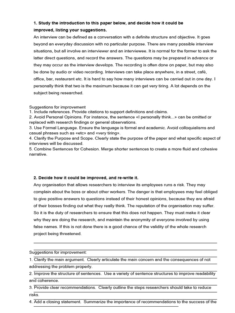 Improving Interview Research Papers | PDF | Zeus | Interview
