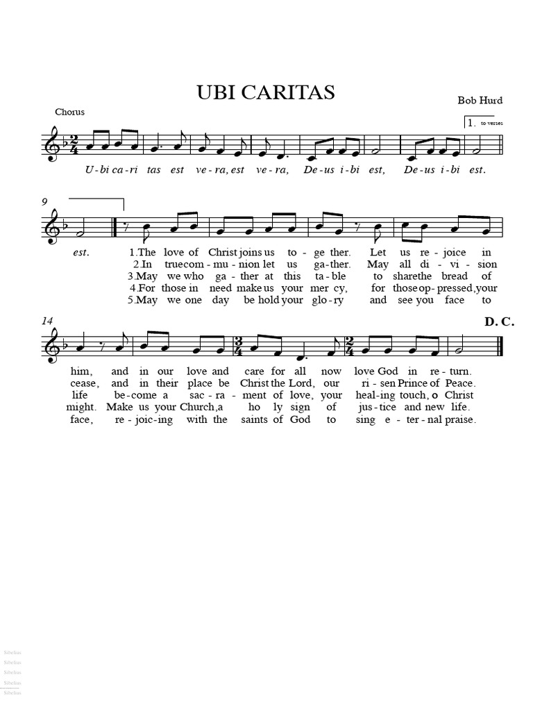 Ubi caritas (B.Hurd) | PDF