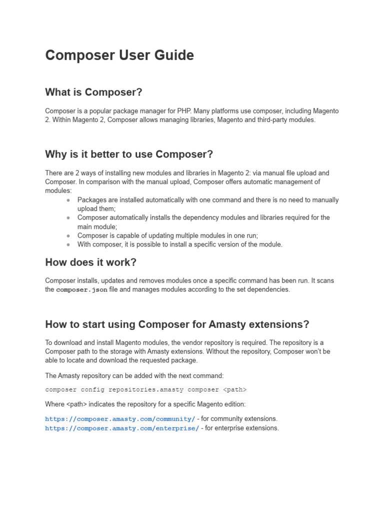 Installing Amasty Extensions Via Composer | PDF | Software Repository | Magento