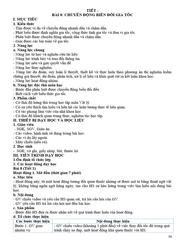 Bai 8. Chuyen Dong Bien Doi Gia Toc | PDF