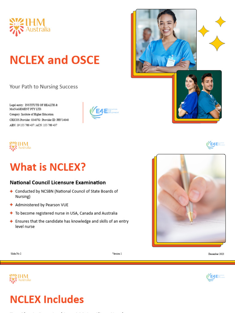 NCLEX OSCE PPT Final Version | PDF | National Council Licensure ...