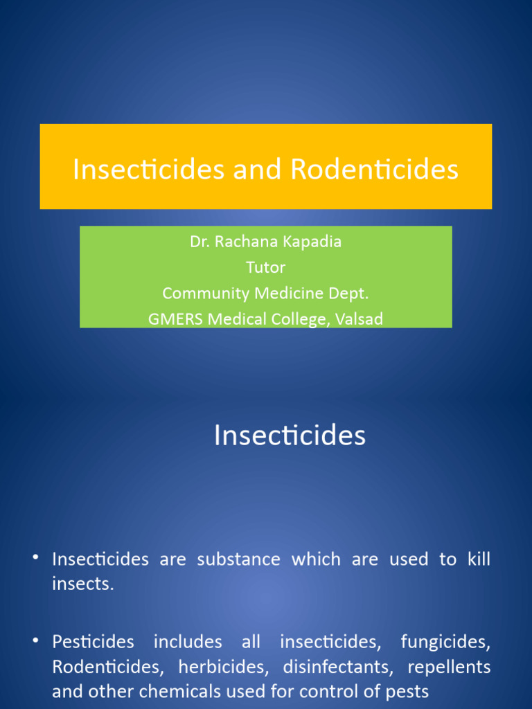 Insecticides and Rodenticides | PDF | Insecticide | Ddt