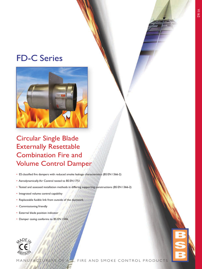 Technical Data Sheet BSB FD C Series | PDF | Duct (Flow)
