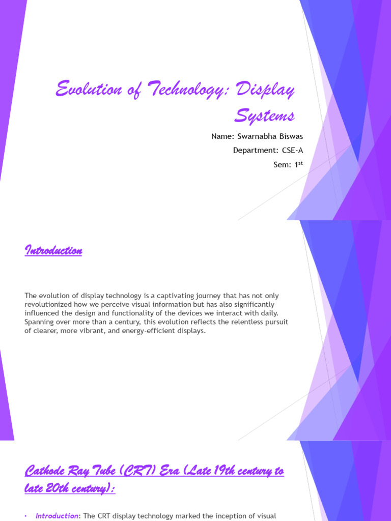 Evolution of Technology | PDF | Oled | Computer Monitor