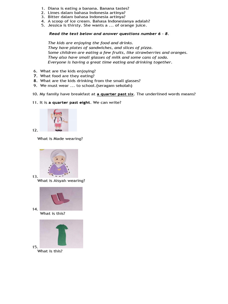 ENGLISH GRADE 5 | PDF