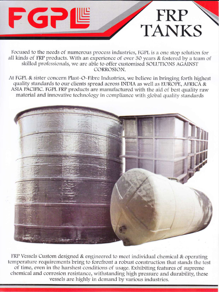 Tank Brochure | PDF | Fibre Reinforced Plastic | Materials