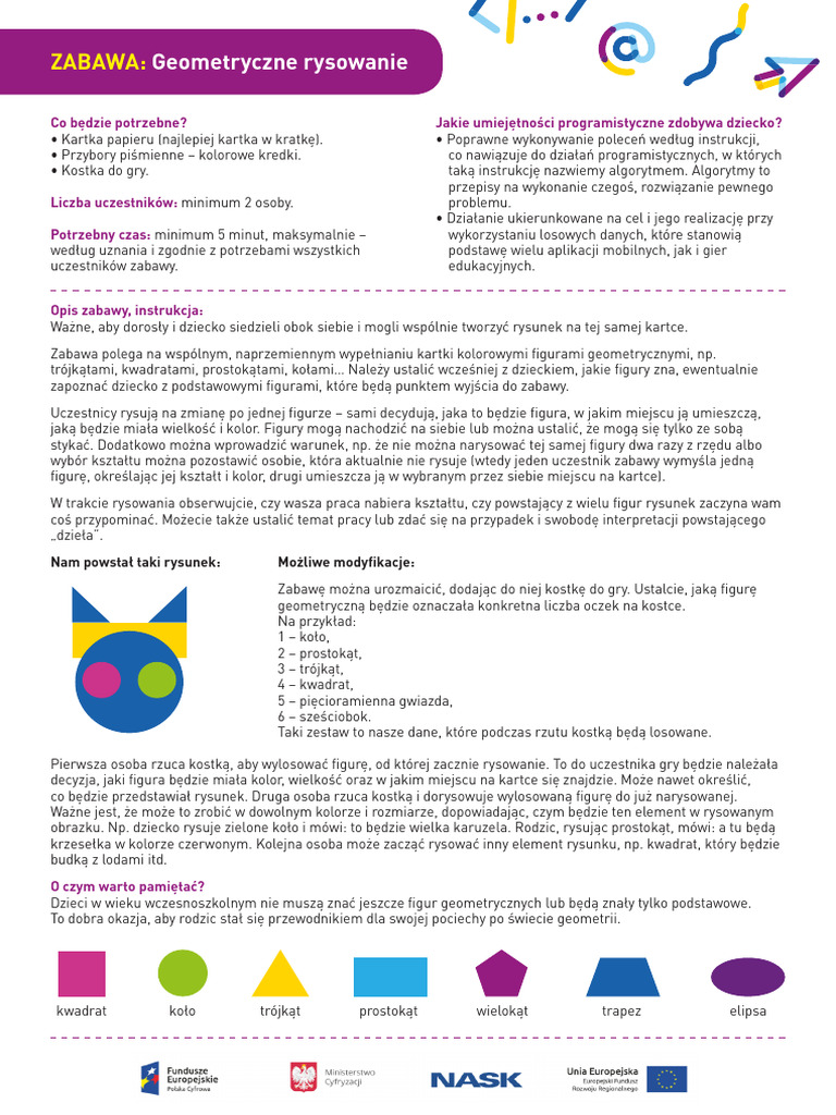 Zabawa01 Geometryczne Rysowanie | PDF
