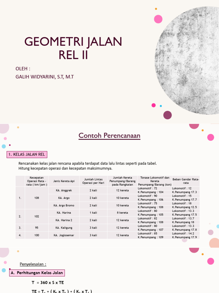 Perencanaan Geometri Jalan Rel III | PDF