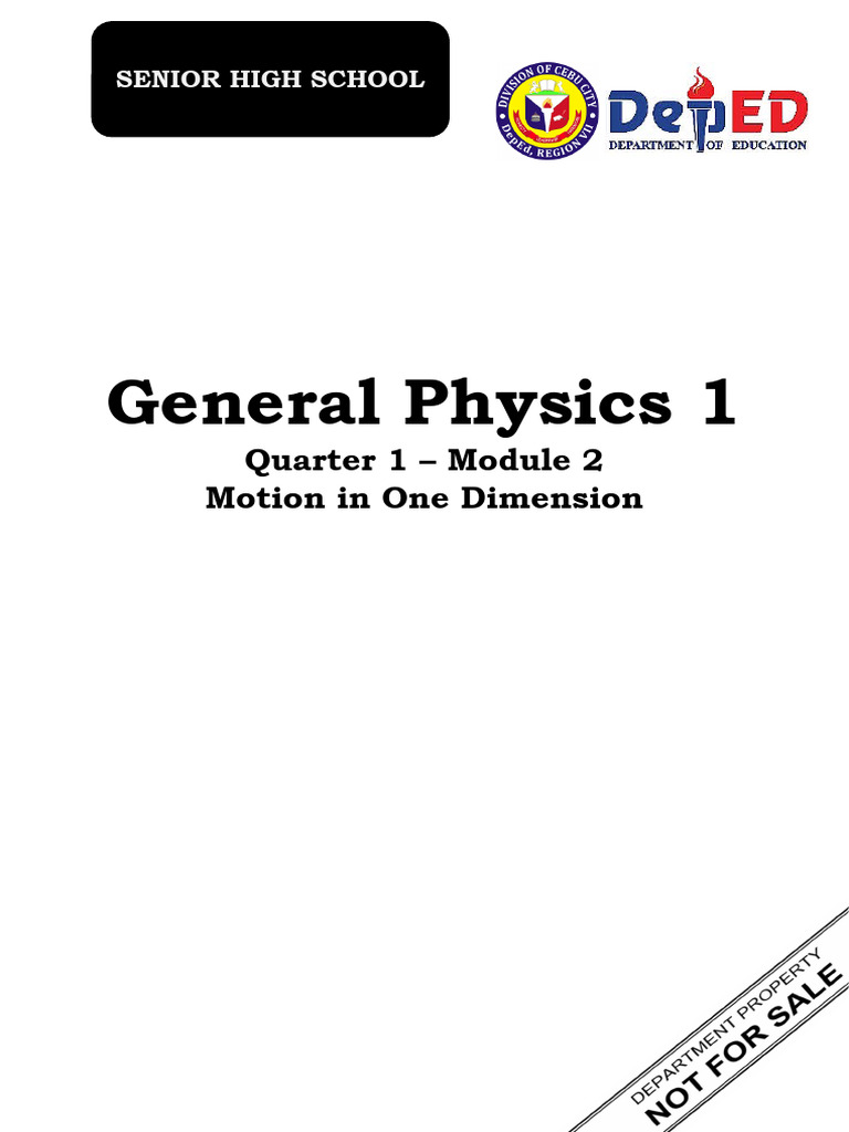 General Physics 1 Q1 Module 2 | PDF | Acceleration | Velocity