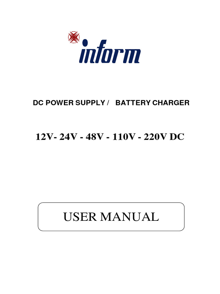 INFORM Battery-Charger-User-Manual | PDF | Rectifier | Direct Current