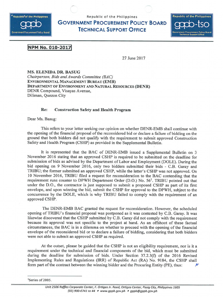 NPM No. 010 2017 | PDF