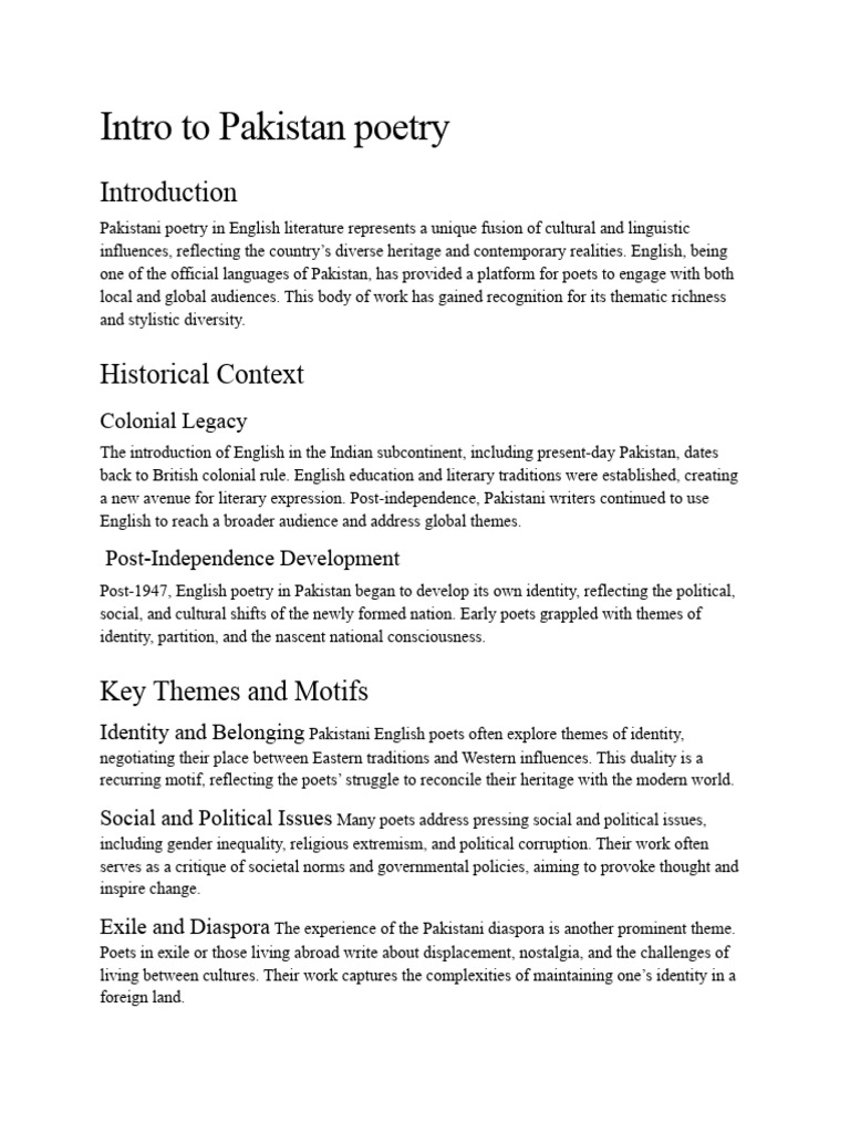 Pakistani Poetry | PDF | Poetry | Pakistan