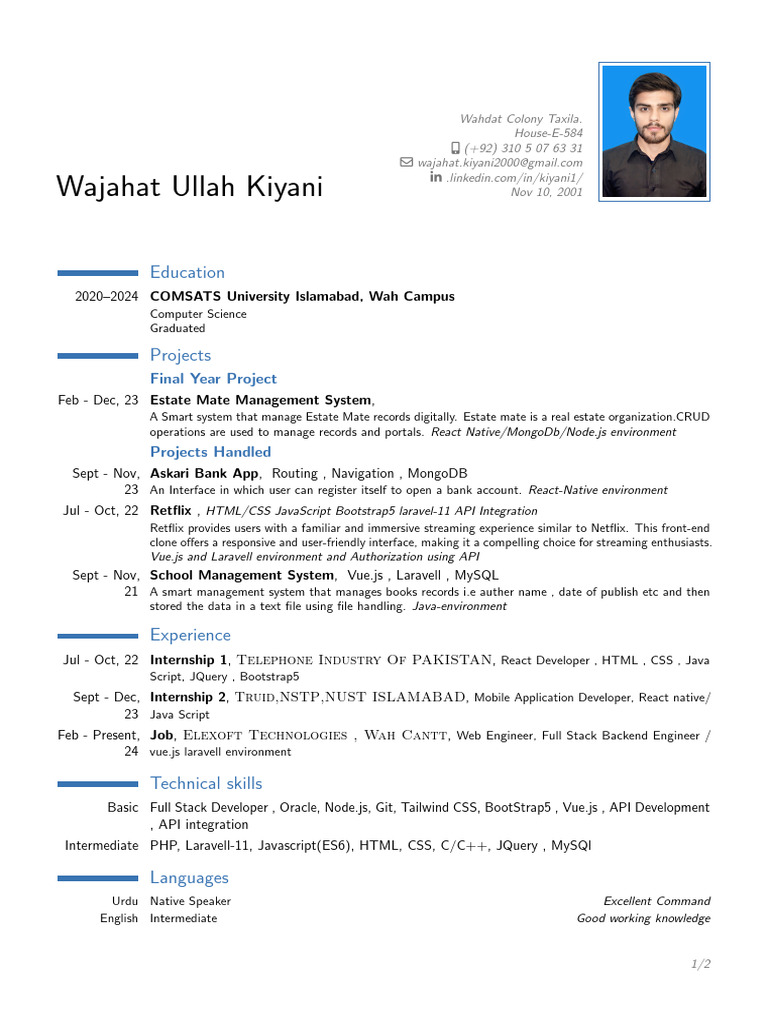 Curriculum Vitae | PDF | Java Script | Mobile App