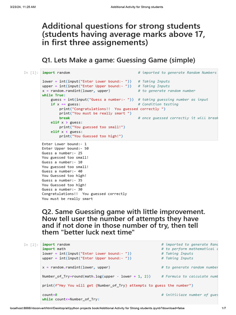 Additional Activity For Strong Students | PDF | Force | Friction