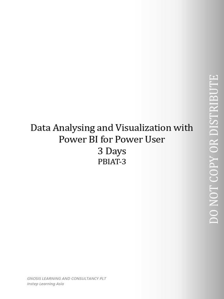 Data Analysing and Visualization With Power BI For Power User 3 Days ...