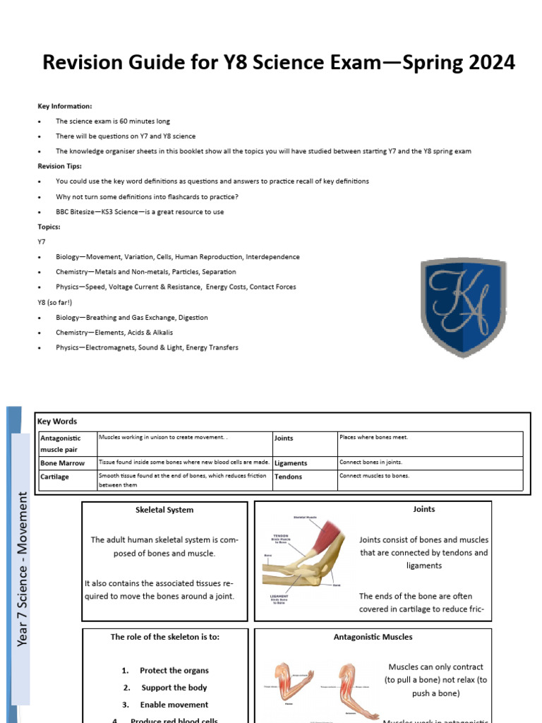 Y7-8 Science Knowledge Organisers For Y8 Exam - Feb 2024 | PDF ...
