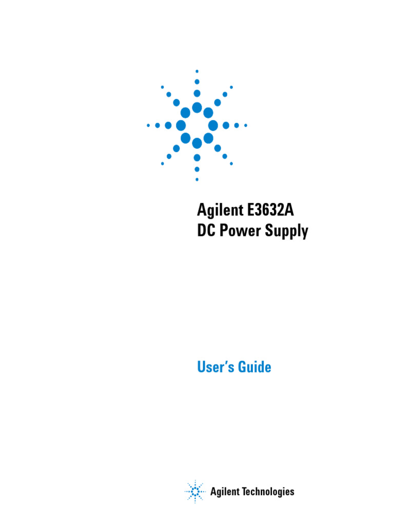 Agilent E3632A DC Power Supply: User's Guide | PDF | Power Supply ...