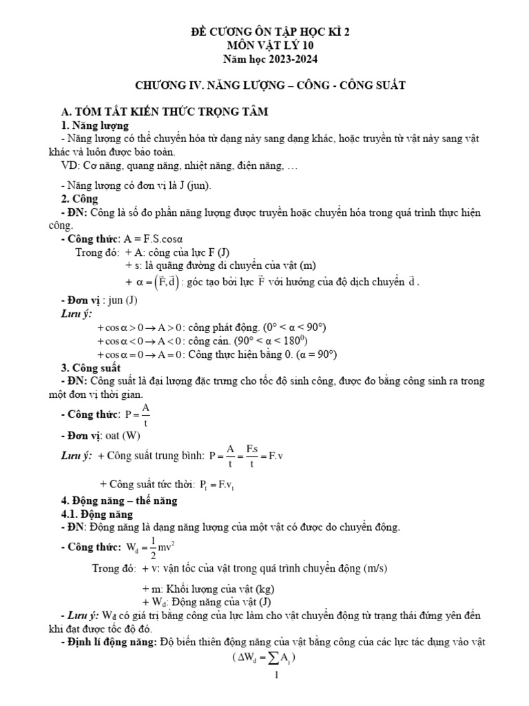 De Cuong HK2 - VL10 2024 | PDF