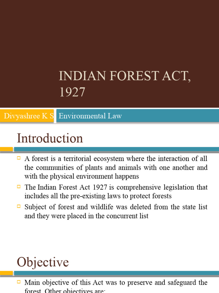 Indian Forest Act | PDF | Forests | Search And Seizure