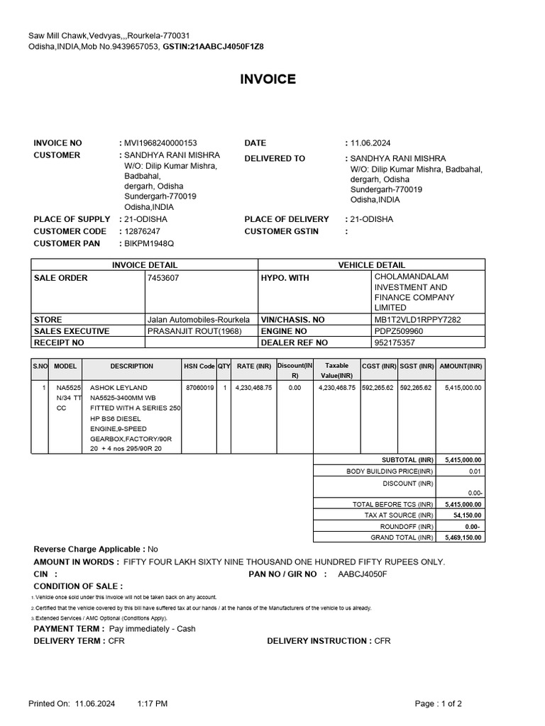 Rani Inv | PDF | Invoice