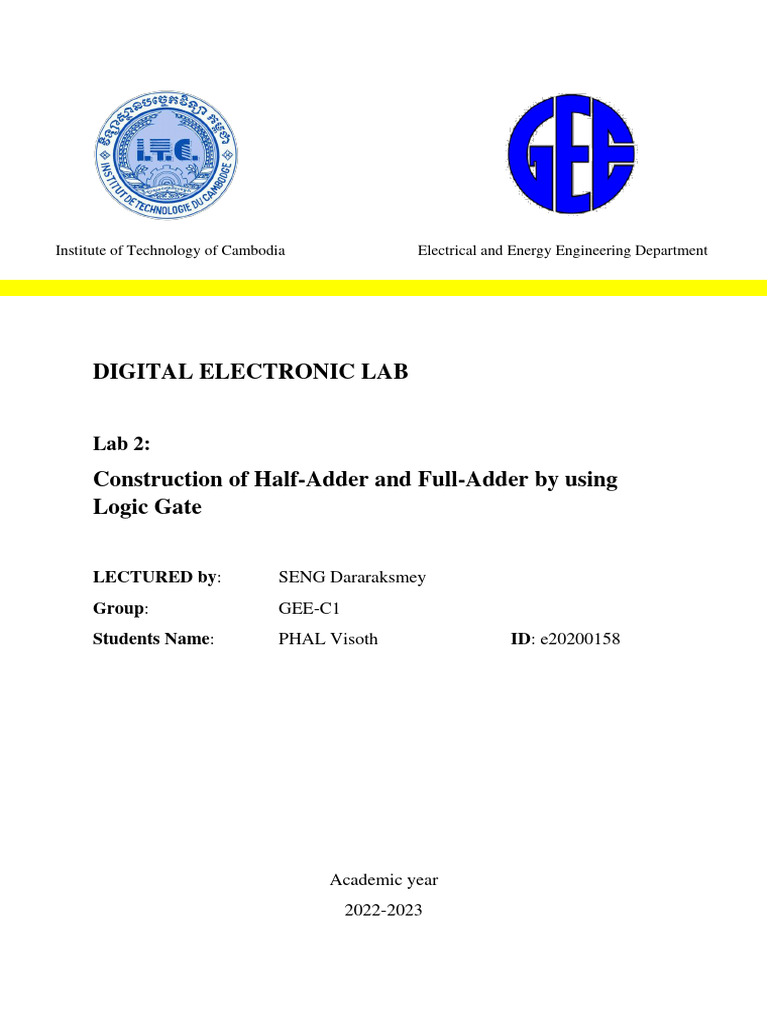Lab02digital Pdf Computer Engineering Electronic Engineering 