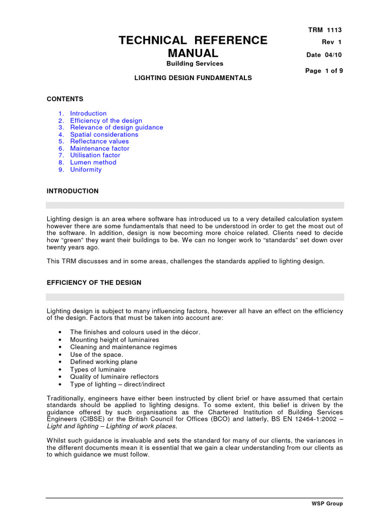 TRM 1113 Lighting Design Fundamentals | Download Free PDF | Lighting