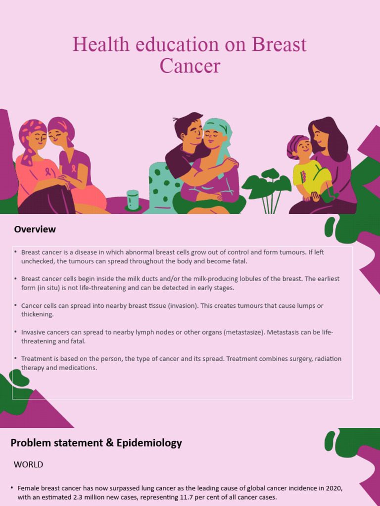 Health Education On Breast Cancer | PDF | Breast Cancer | Cancer