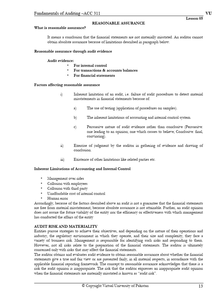 Lec. 05 | PDF | Audit | Financial Audit