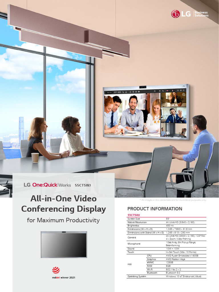 LG OneQuick Works - Datasheet (Low) - 55CT5WJ - 220325 | PDF | Mobile App | Videotelephony