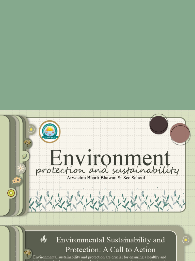 Environment Sustainability and Protection | PDF | Sustainability ...