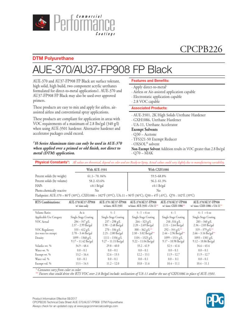 PPG DTM | Download Free PDF | Materials