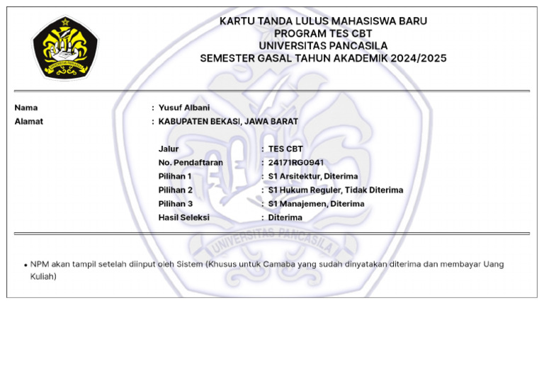 24171RG0941 Kelulusan | PDF