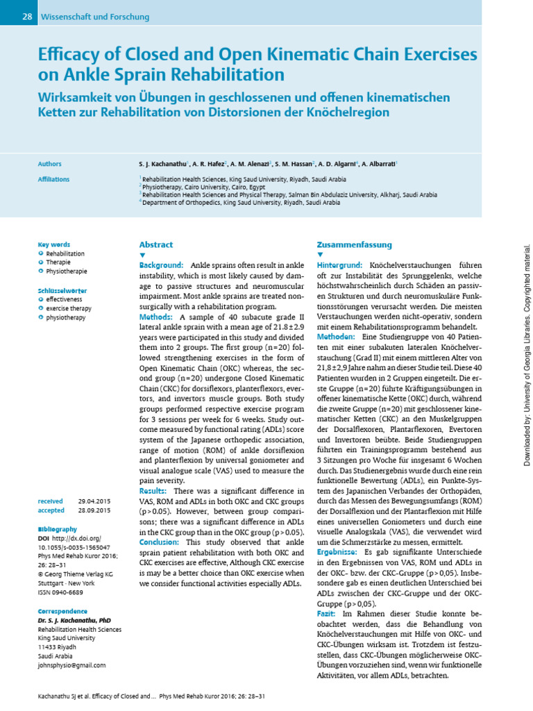 Ckc vs Okc Exercises | PDF | Strength Training | Physical Therapy