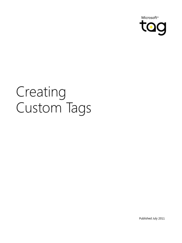 Creating Custom Microsoft Tags | PDF | Adobe Illustrator | Tag (Metadata)