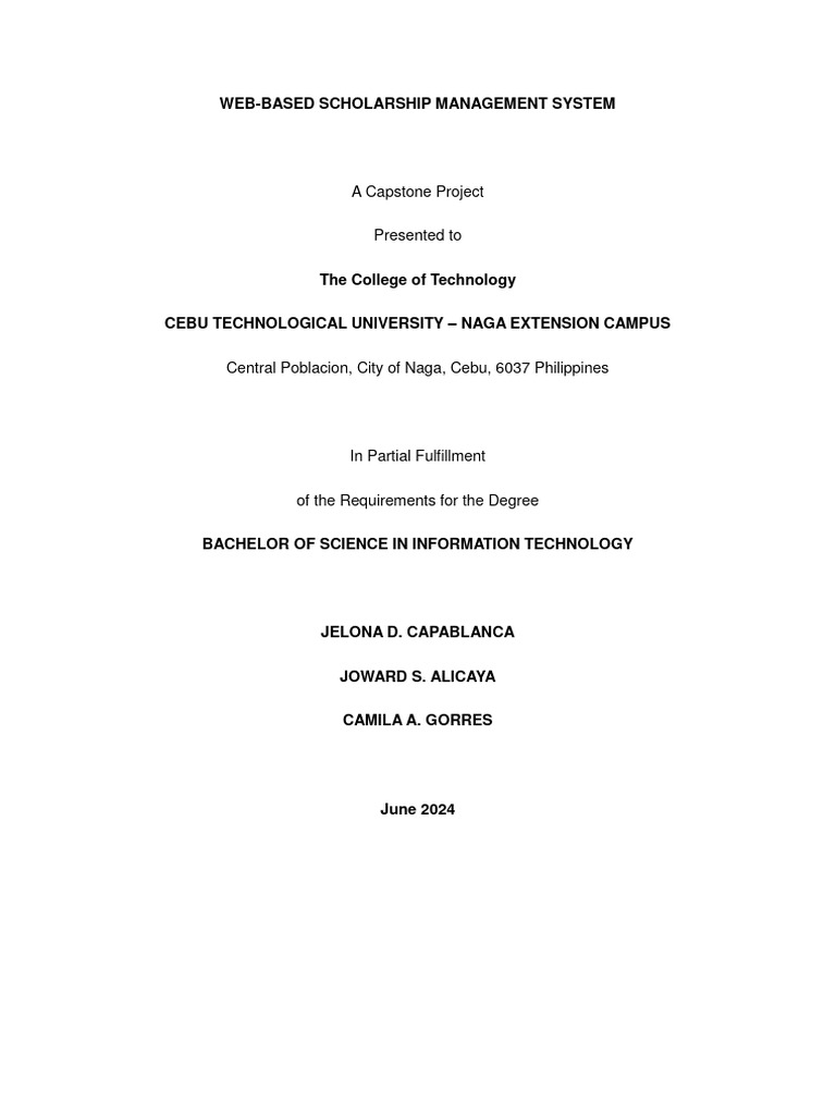 Web-Based Scholarship Management System | PDF | Software Development ...