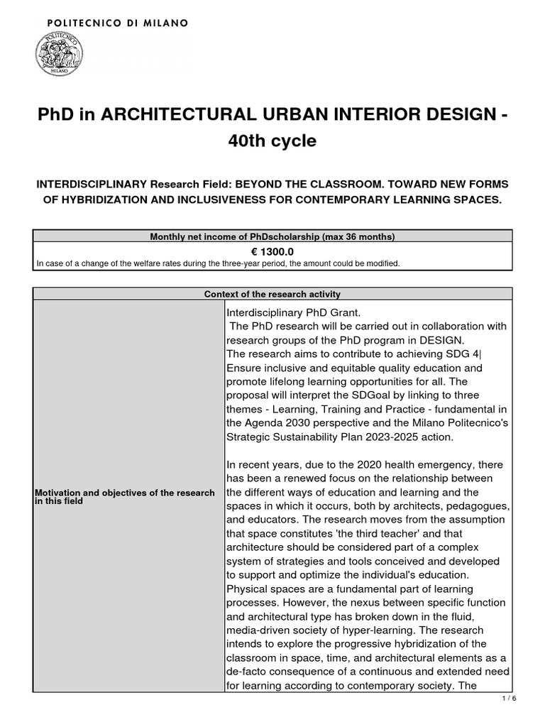 Scheda 4427-Auid-Interdisc-Beyond The Classroom | PDF | Methodology ...