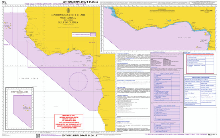 Q6114 - Maritime Security Chart West Africa Including Gulf of Guinea | PDF