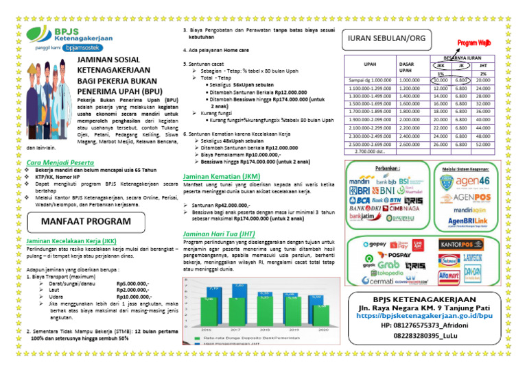 Brosur BPJS Ketenagakerjaan BPU 16800 | PDF