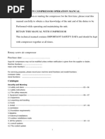 Screw Air Compressor Manual | PDF | Valve | Belt (Mechanical)
