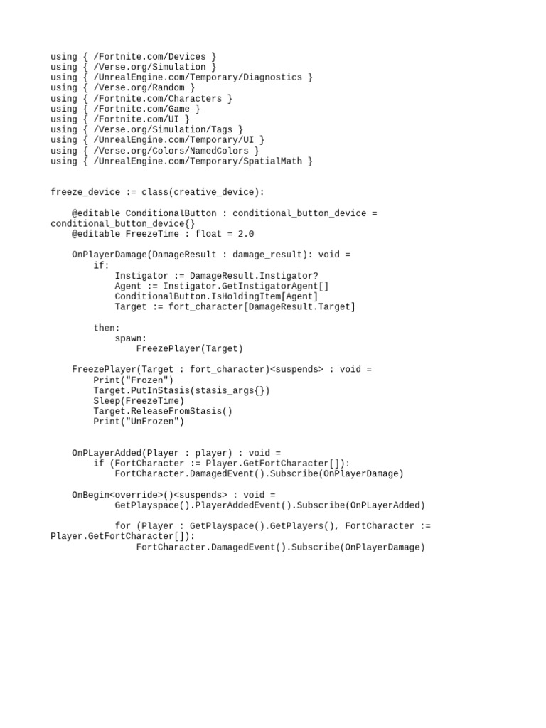 Fortnite verse code | PDF