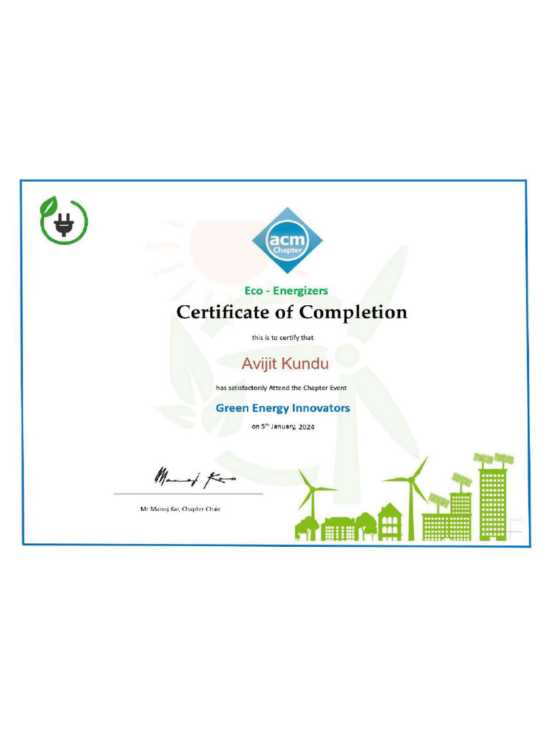 Student Chapter Certificate | PDF